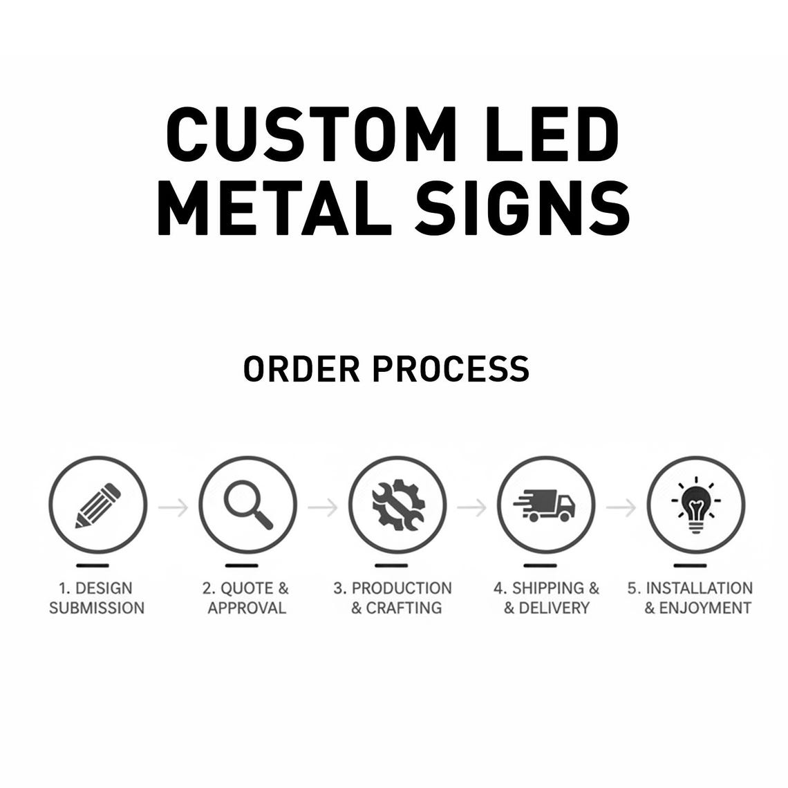 Personalized Business Logo Sign, Custom Stainless Steel LED Signage ...