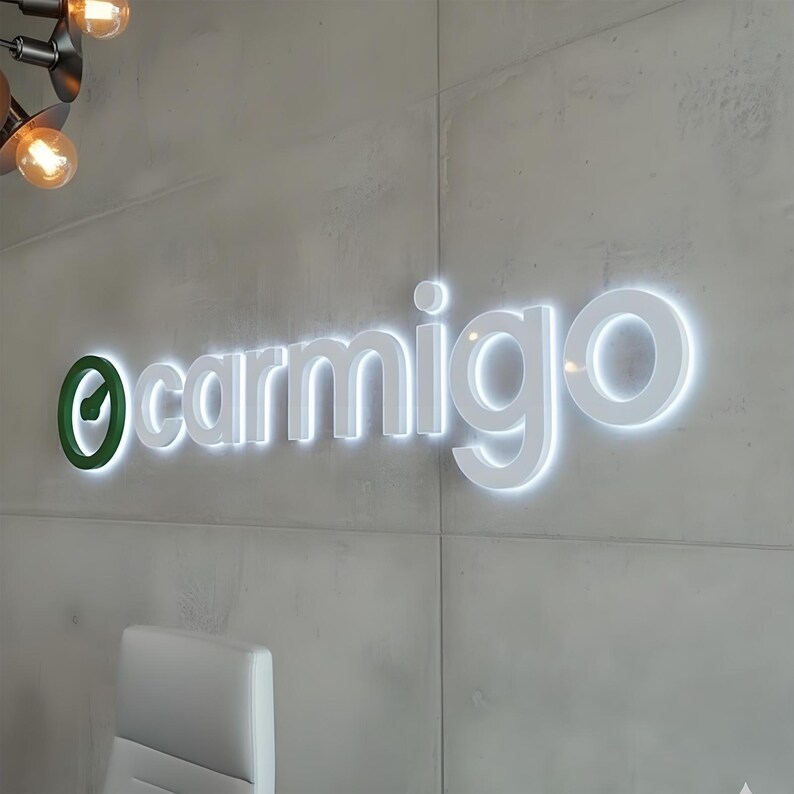 Personalized Business Logo Sign, Custom Stainless Steel LED Signage ...
