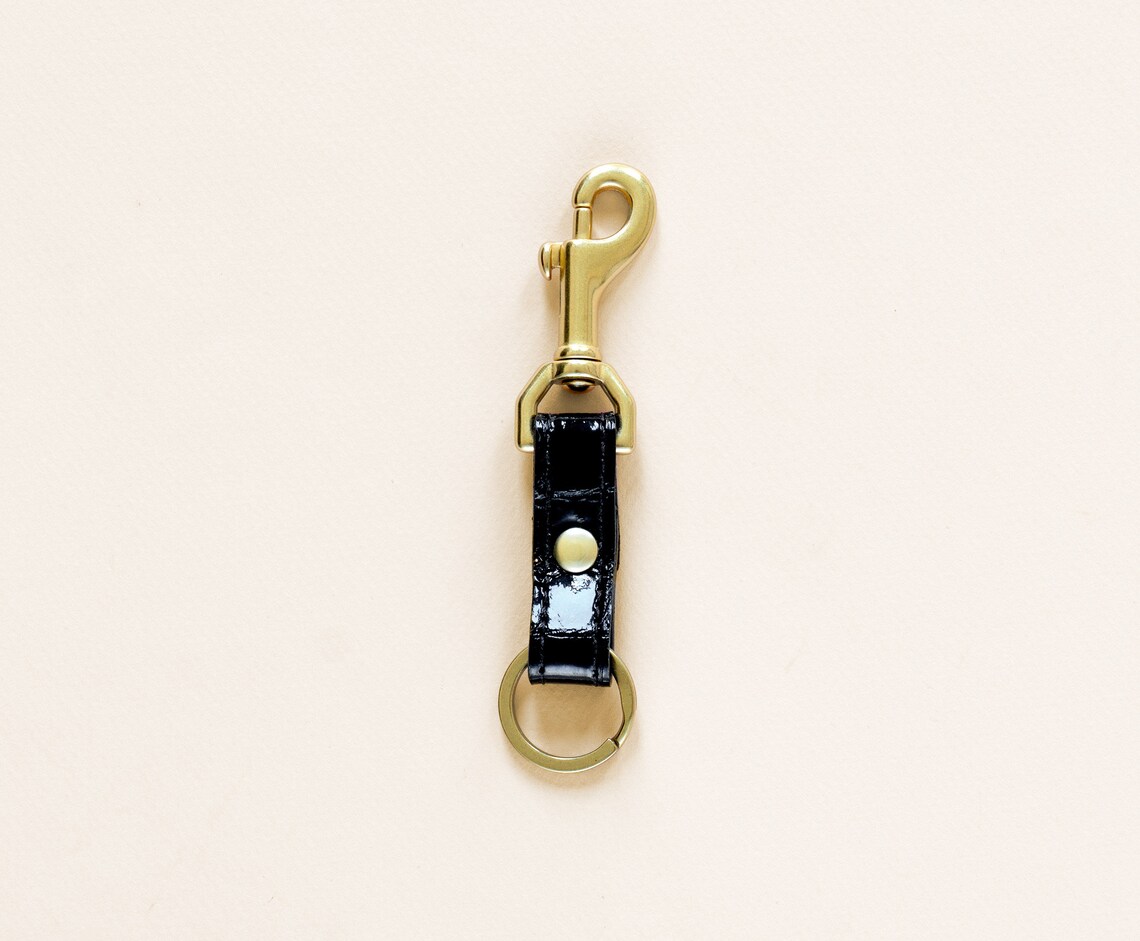 LEATHER Key Fob. Leather Key Chain With Hook. Leather - Etsy