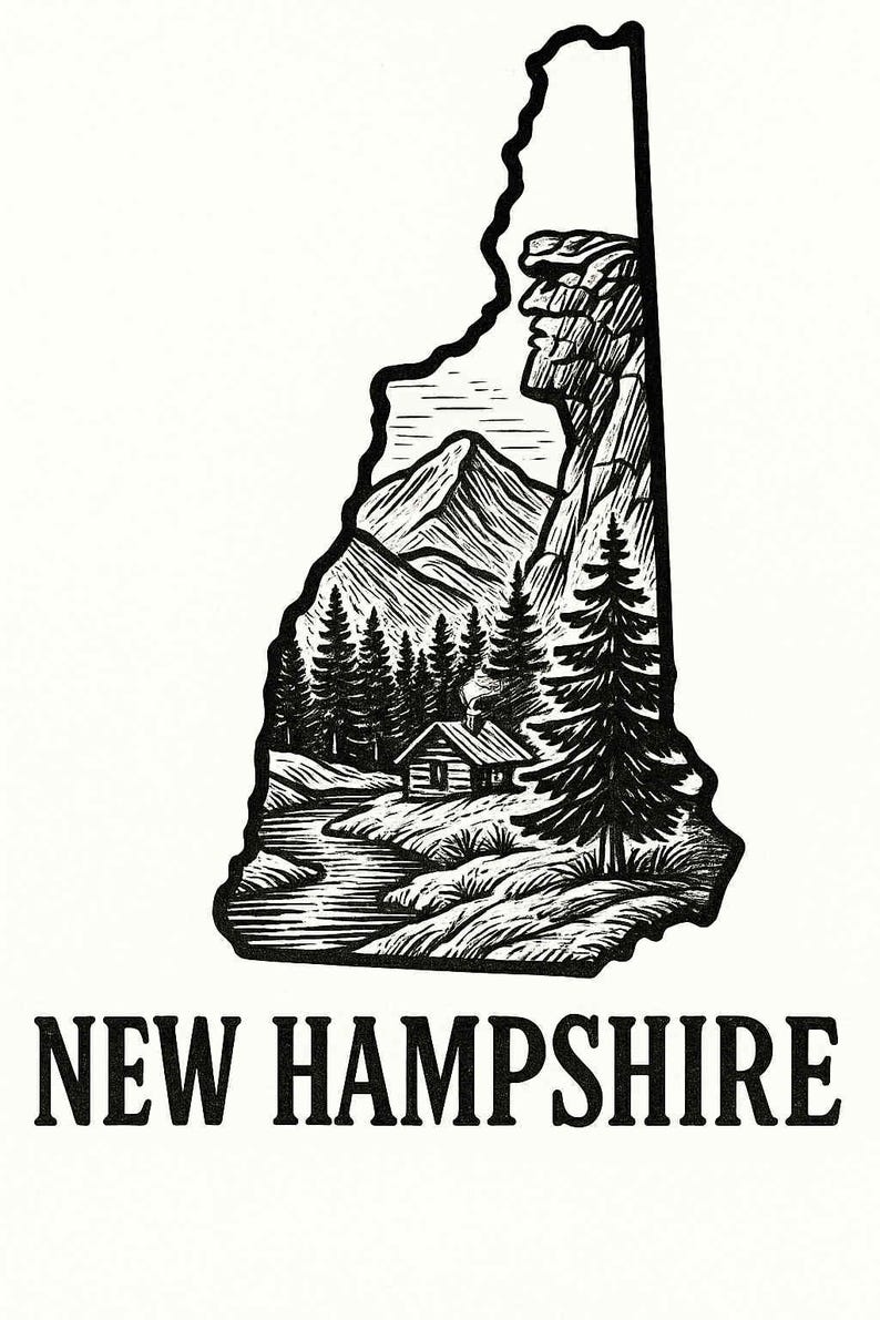 New Hampshire Sign - Etsy