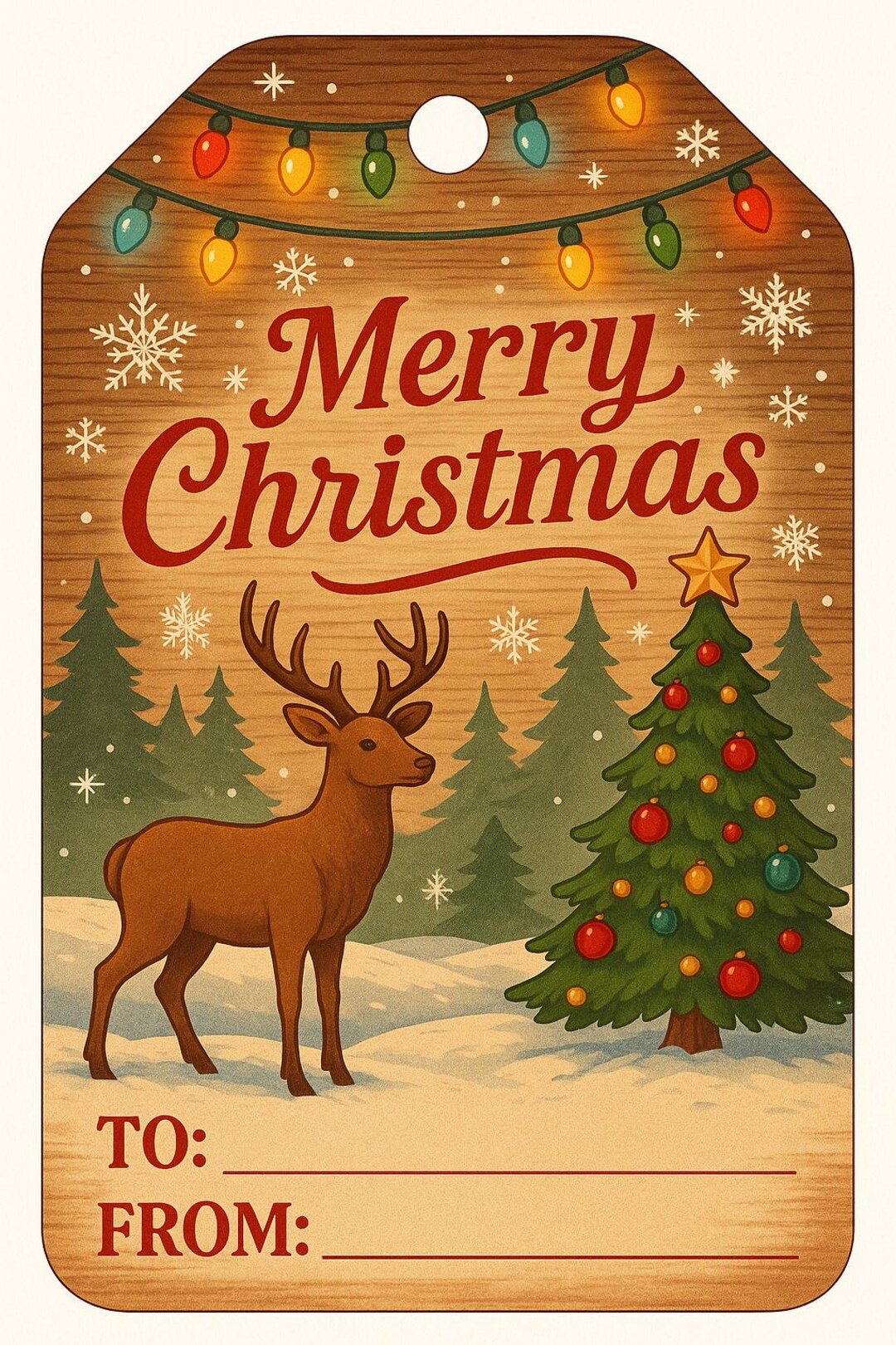 Rustic Christmas Gift Tags - Etsy