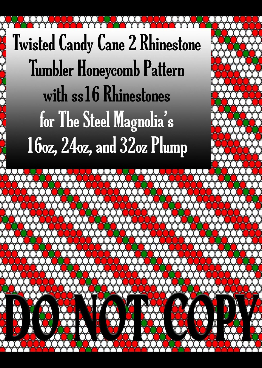 Twisted Candy Cane Ss16 Seamless Rhinestone Honeycomb Pattern Template ...