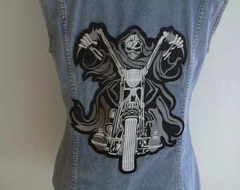 Rocker Denim Vest - Etsy