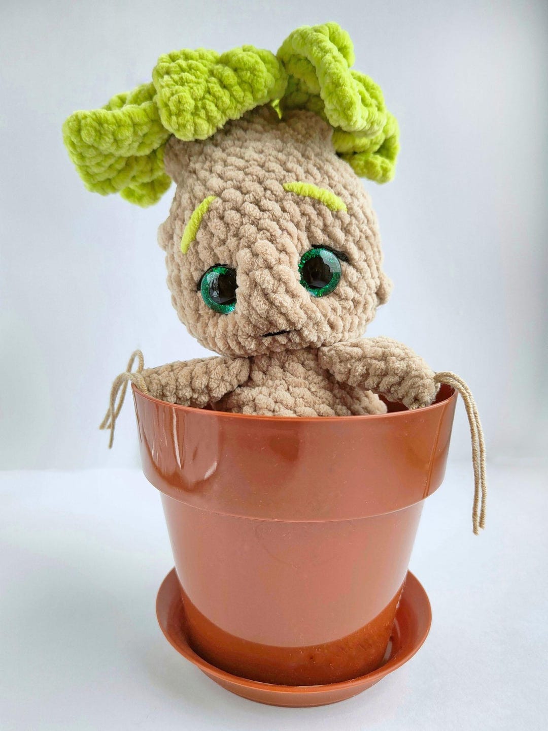 Plush Toy Mandrake Pot Handmade Plant Mandrake Crochet - Etsy