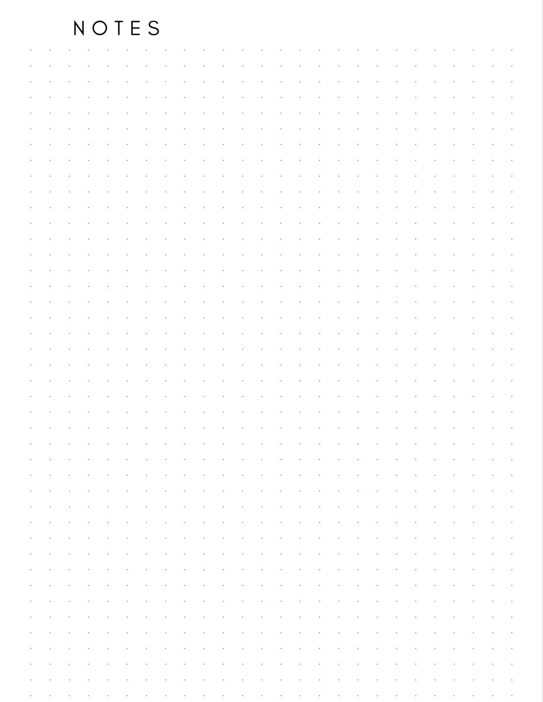 Dot Grid Digital Template - Etsy