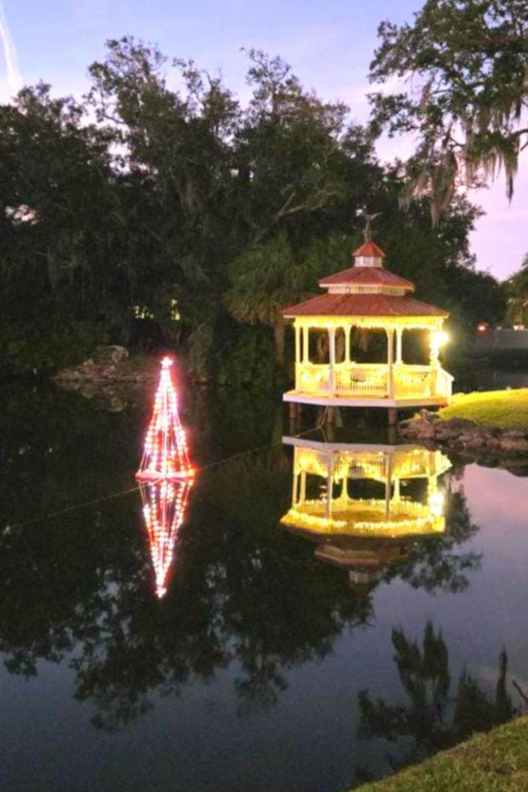 Floating LED Christmas Tree for Ponds and Pools - App Controlled - Etsy