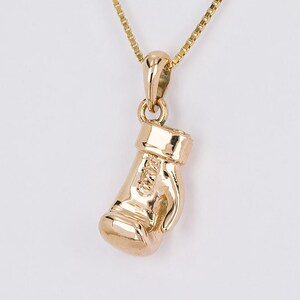 Boxing Glove Pendant, 14k Solid Gold Necklace, Boxers Gift, Mixed Metals Jewelry, Boxing ...