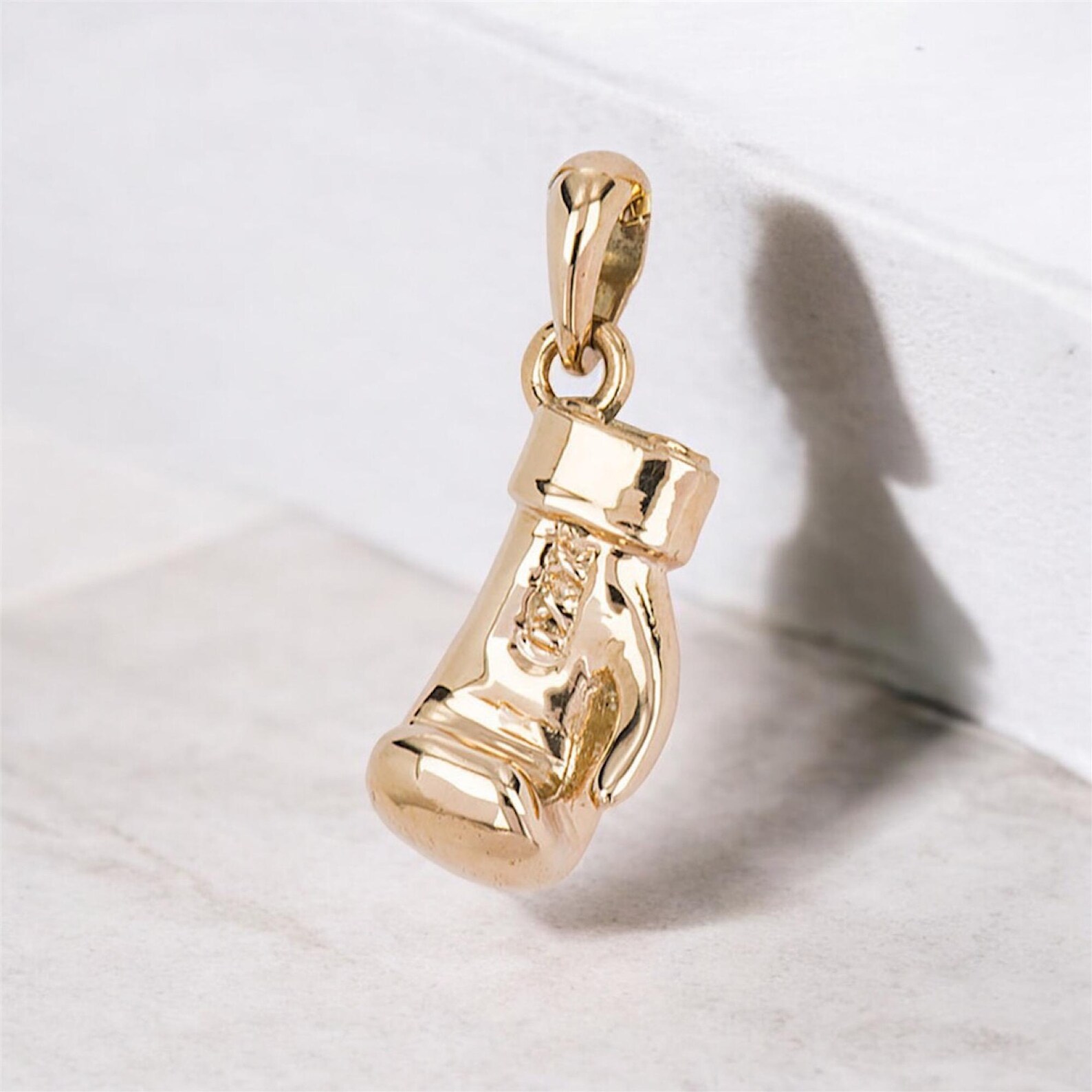 Boxing Glove Pendant, 14k Solid Gold Necklace, Boxers Gift, Mixed ...