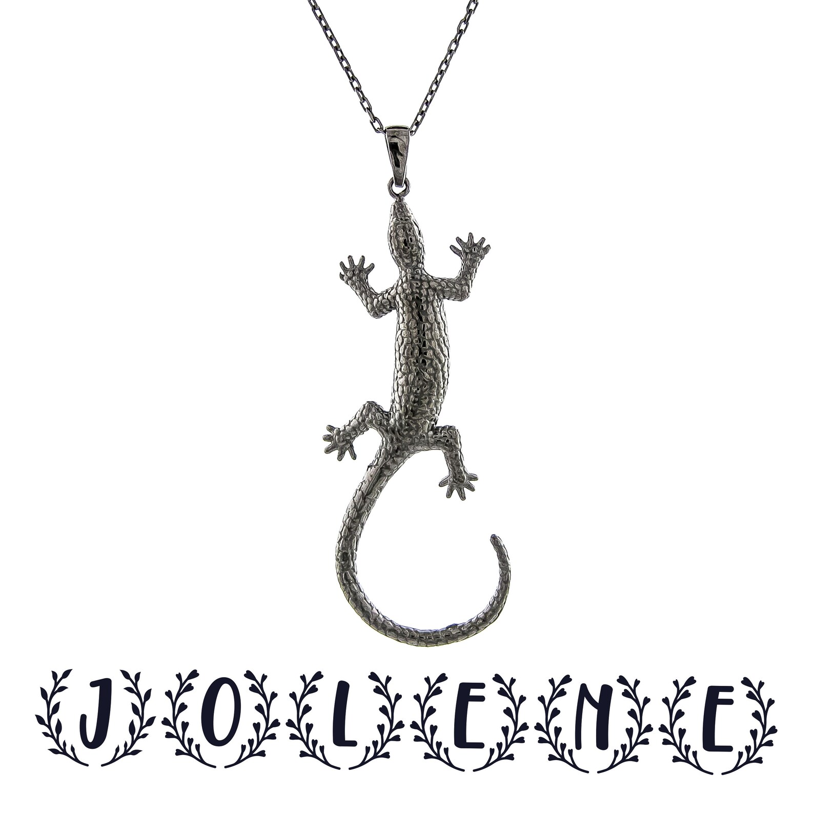 Sterling Silver Lizard Necklace Lizard Pendant - Etsy