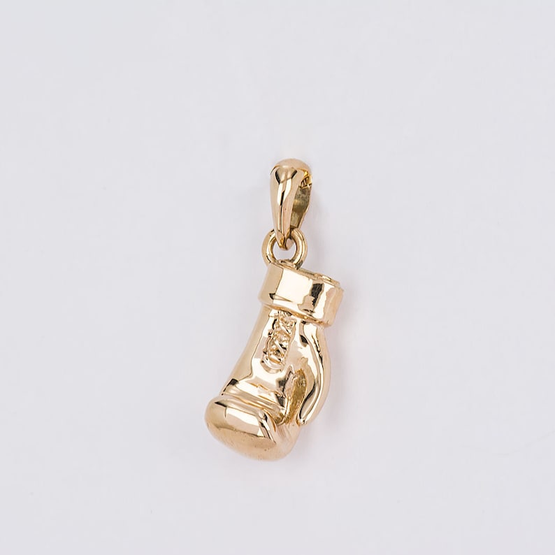 Boxing Glove Pendant, 14k Solid Gold Necklace, Boxers Gift, Mixed Metals Jewelry, Boxing ...