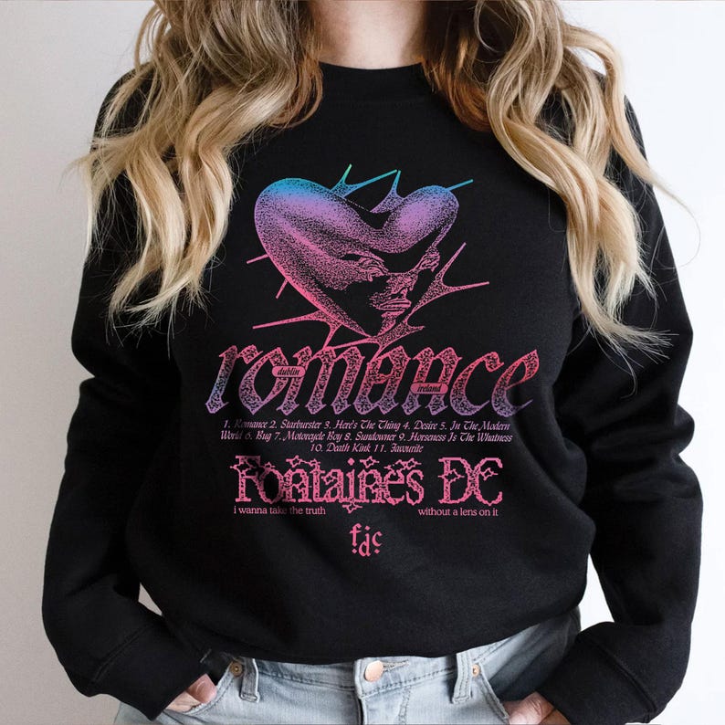 Fontaines D.C. Romance PNG, 2026 Tour Tracklist Graphic, Dublin Ireland ...