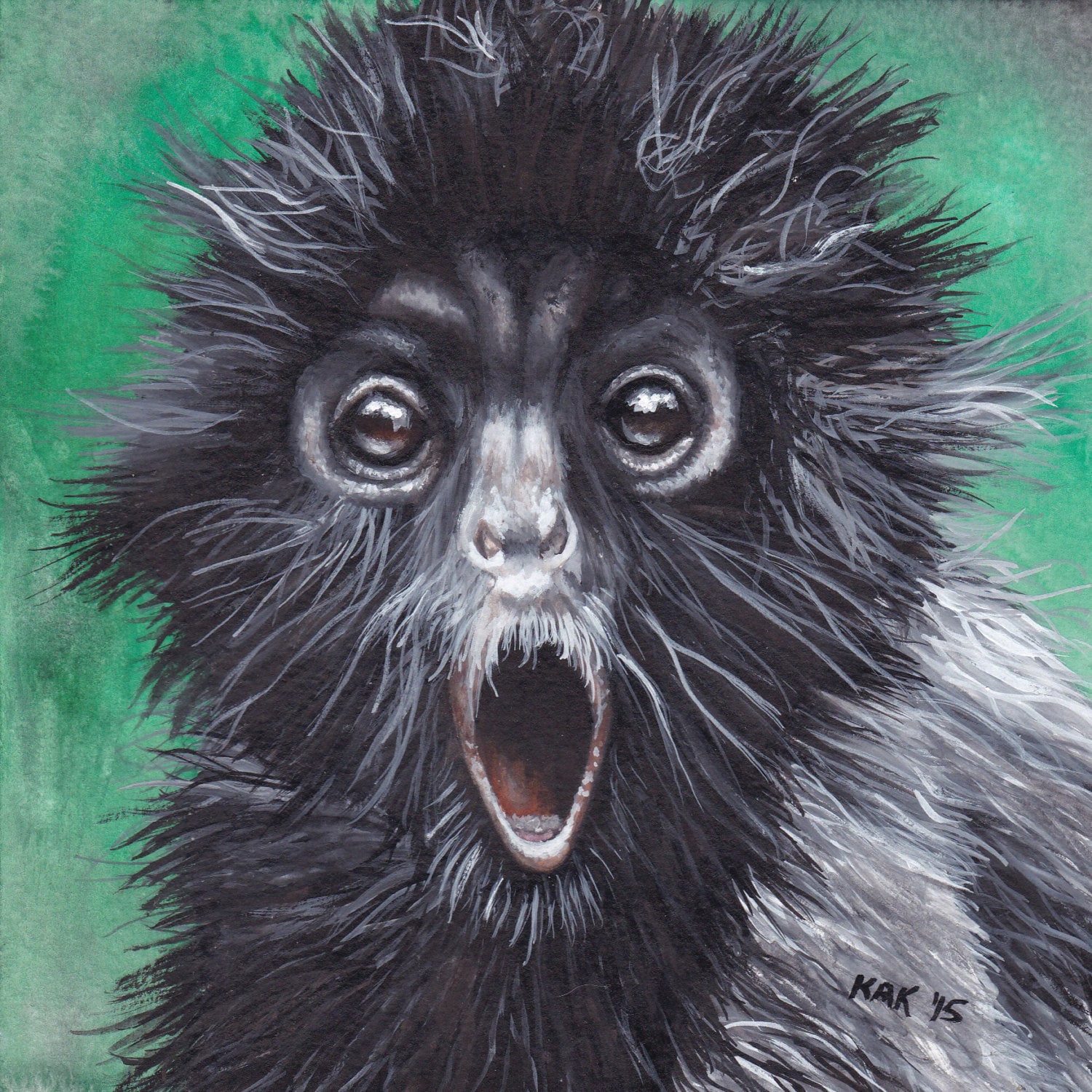 Limited Edition Print of Original Howler Monkey Watercolor Painting - Etsy