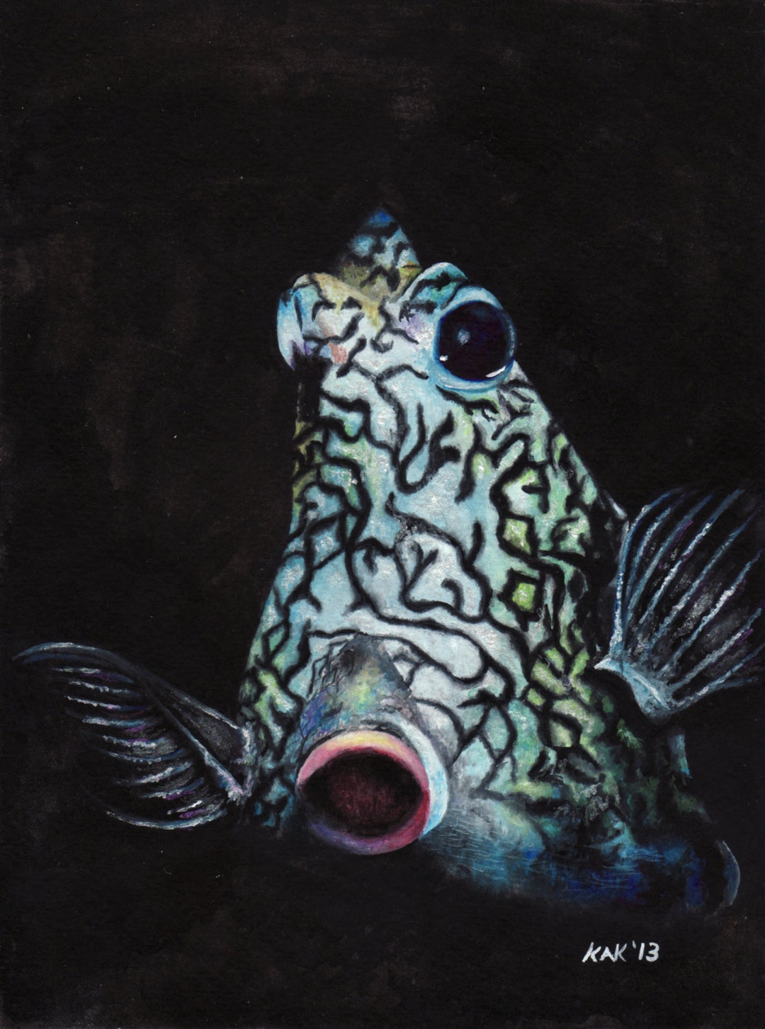 Limited Edition Print of Original Fish Watercolor Painting - Etsy