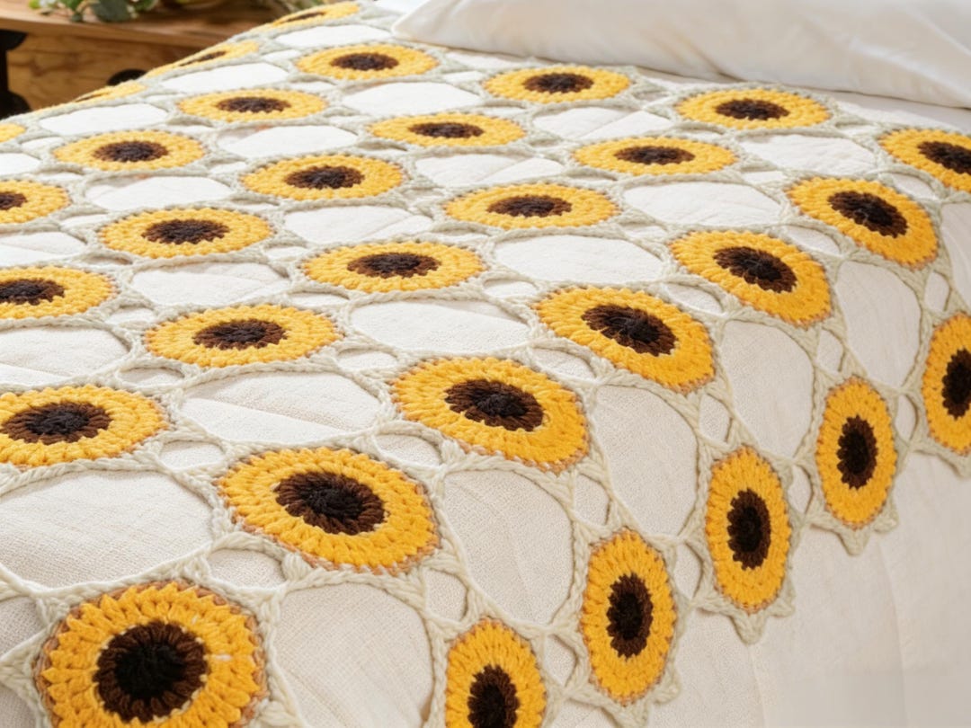 Helios Bedspread Crochet Pattern | Twin Queen King Sizes | Intermediate ...