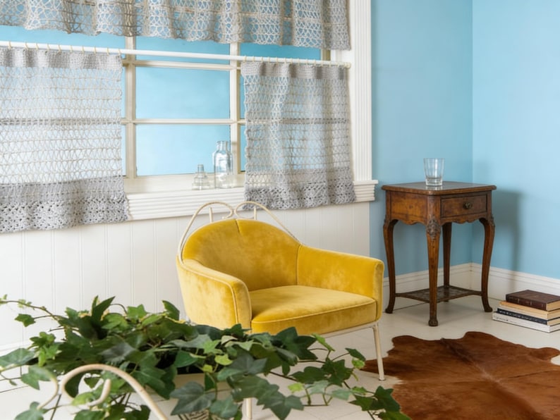 Haakpatroon cafégordijnen en volant | Gemiddeld niveau | Raamdecoratie ...