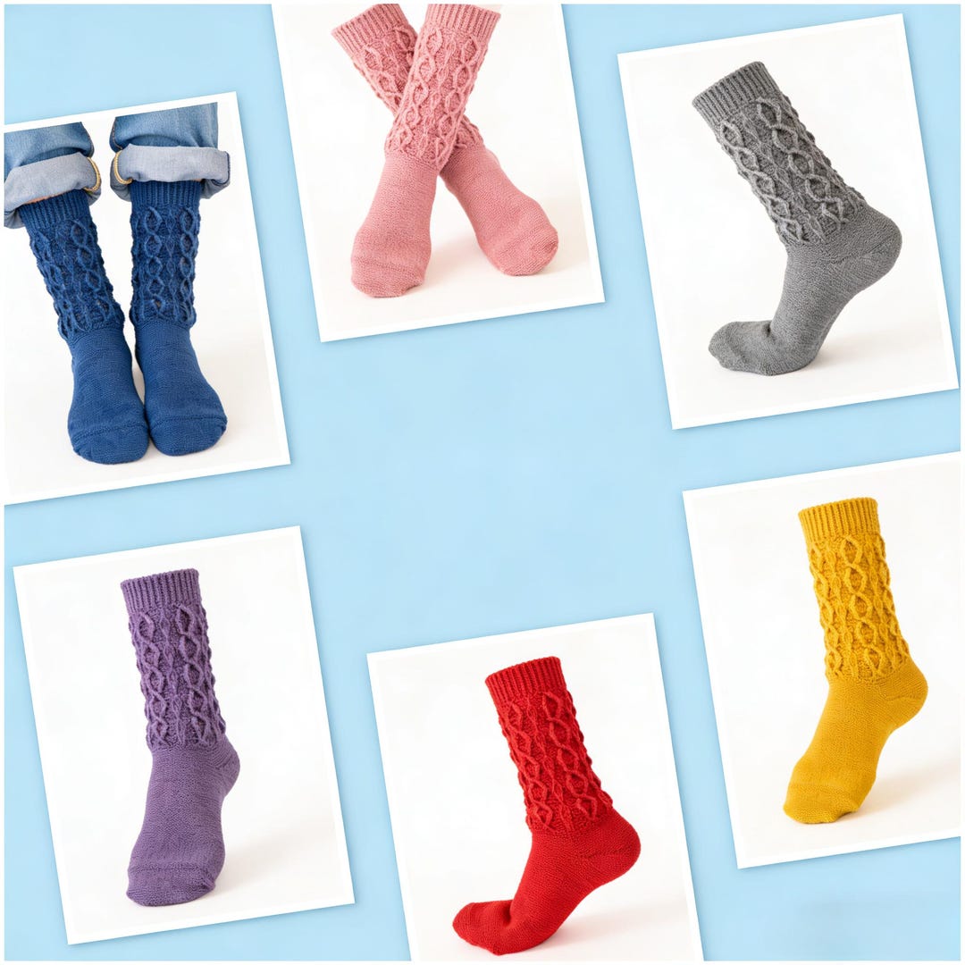 Easy Hiking Socks Crochet Pattern PDF | Instant Download for Beginners ...