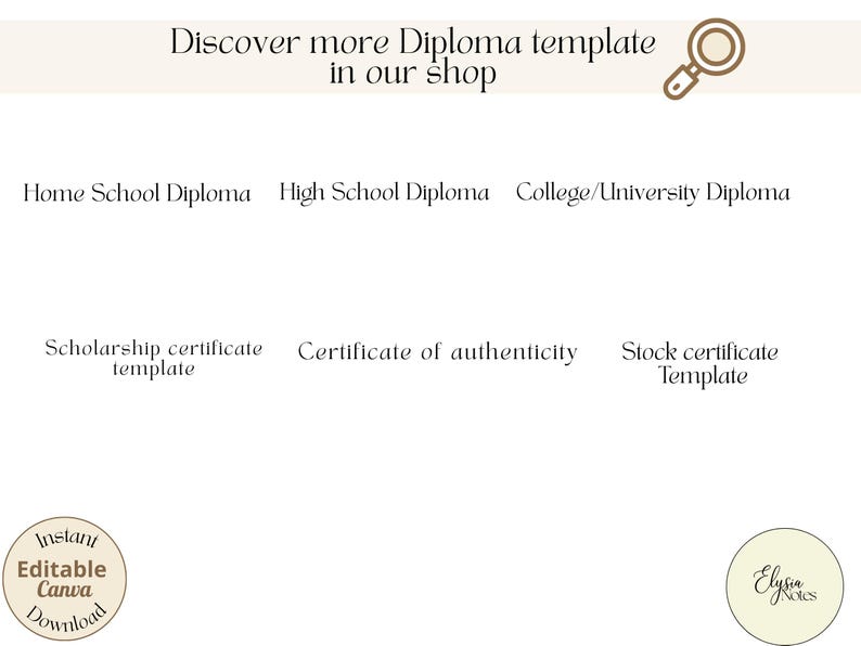University Diploma Template, Editable Graduation Certificate With Gold ...
