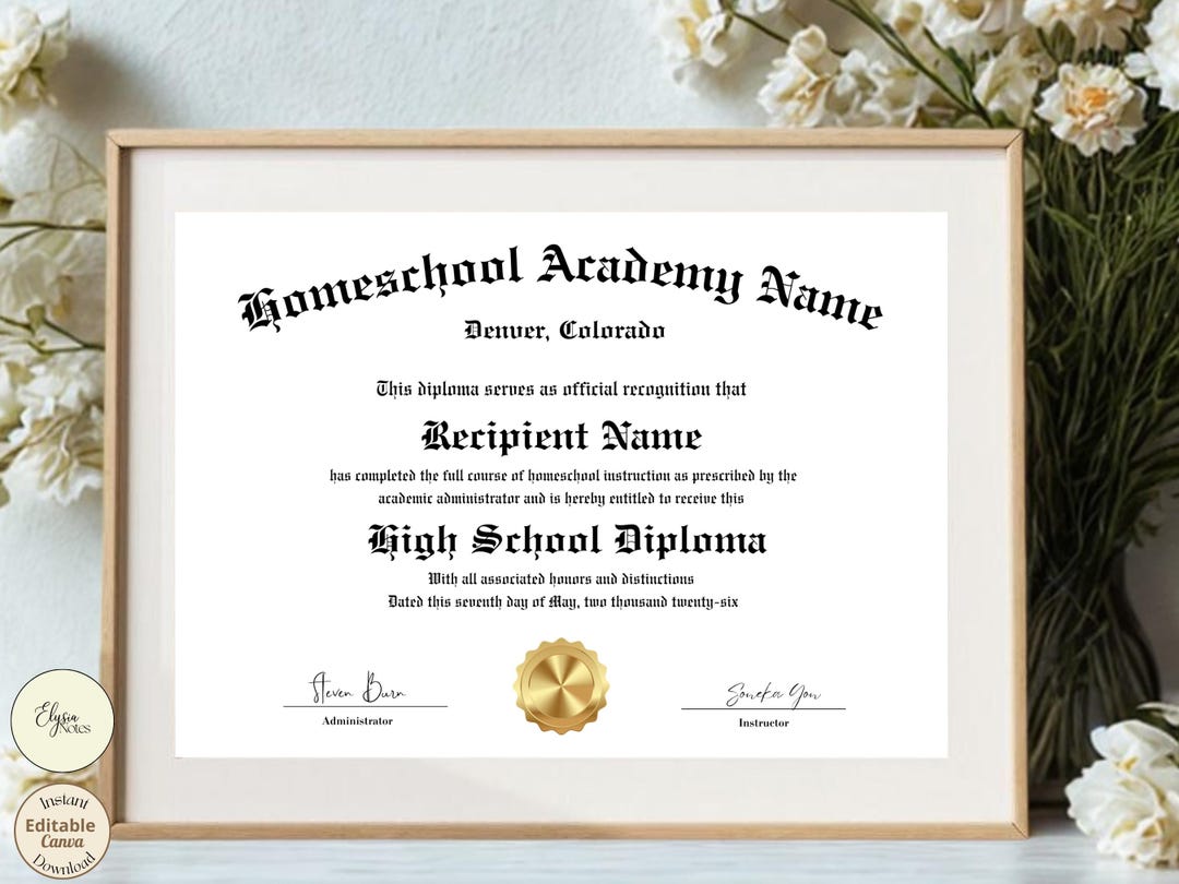 Homeschool Achievement Certificate, Kids Graduation Award Template ...