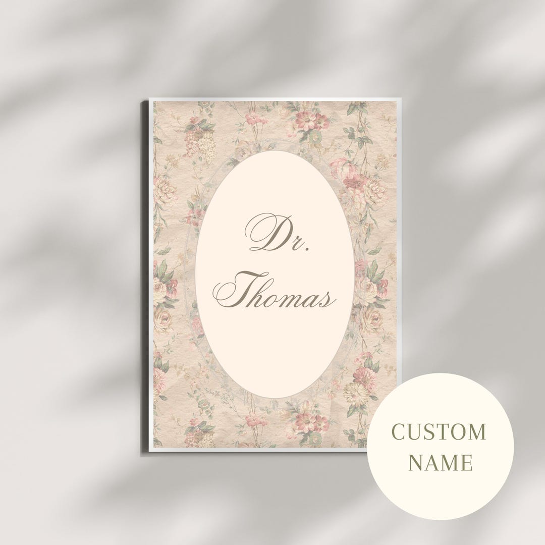 Personalized Doctor Gift: Custom Medical Office Print, Digital Download ...