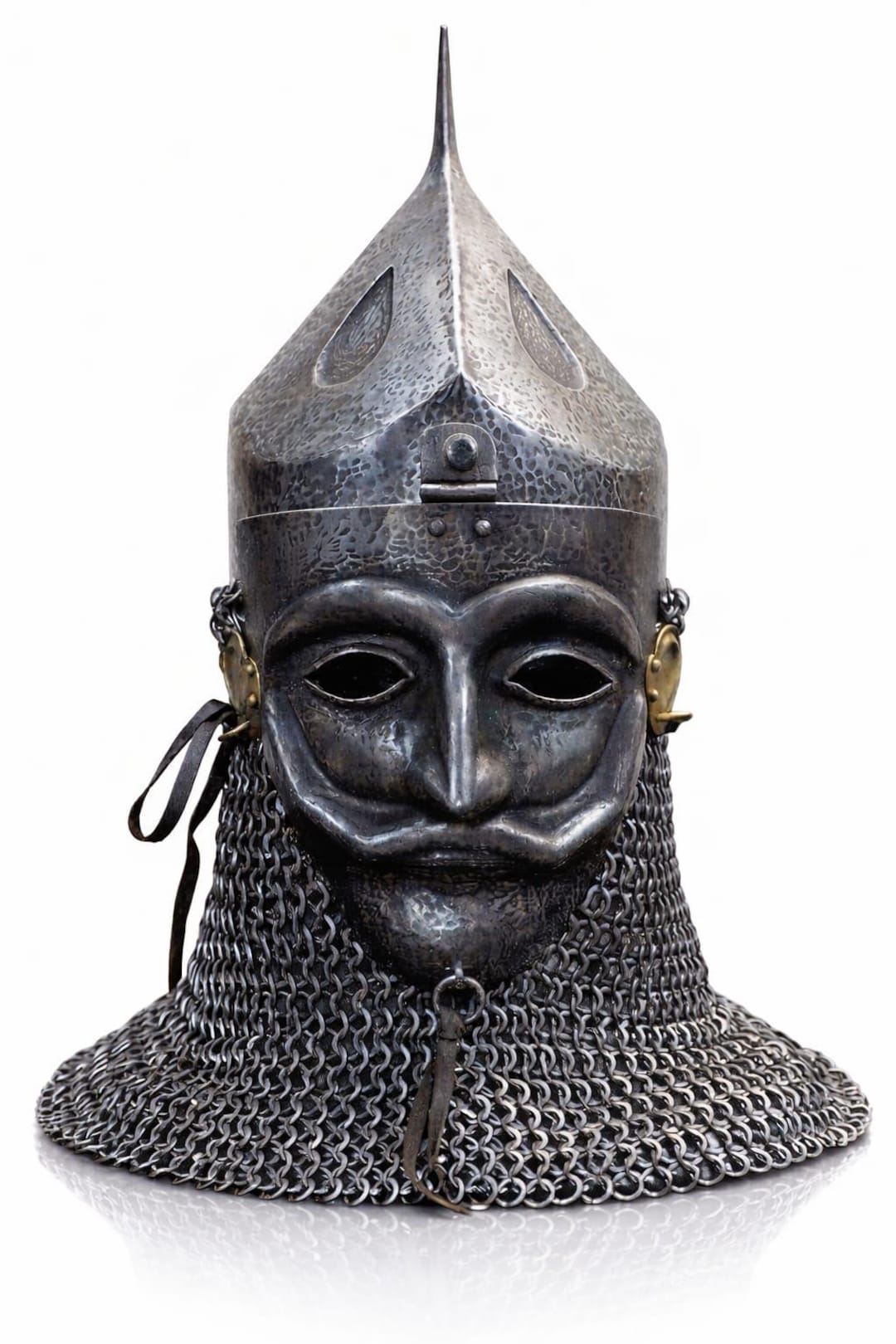 Handmade Medieval Knight Helmet With Chainmail Face Mask | LARP Viking ...
