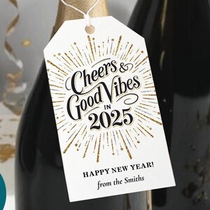 Happy New Year Gift Tag, Printable New Years Tag, Editable New Years ...