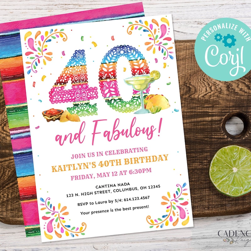 40 and Fabulous Fiesta - Etsy