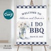 Blue I Do BBQ Welcome Sign, I Do BBQ Welcome Poster, Blue Bbq Shower ...