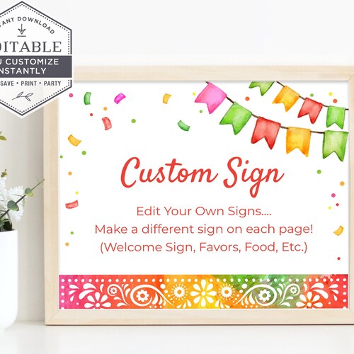 Fiesta Party Welcome Sign First Birthday Fiesta Sign Taco - Etsy