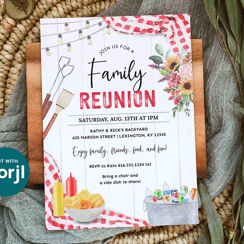 Reunion Flyer Template - Etsy
