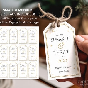 Happy New Year Gift Tag 2025, Printable New Years Tag, Editable New ...