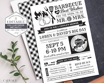 BBQ Shower Invitation I Do BBQ Couples Shower Invitation - Etsy
