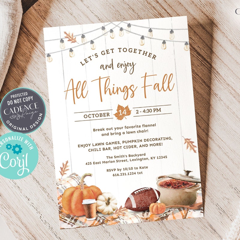 Fall Invitations - Etsy