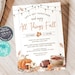 All Things Fall Invitation, Digital Fall Harvest Party Invitation ...