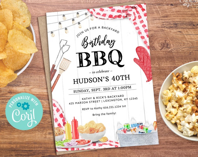 Barbe-two BURGER BASH Grill Cookout Themed Birthday Party With ...