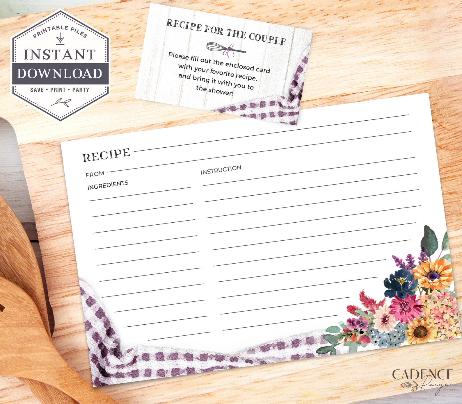 BBQ Recipe Cards I Do BBQ Recipe Cards Matching Purple - Etsy