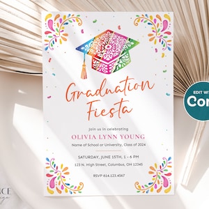 Graduation Party Fiesta Invitation for Mexican Theme Grad Party ...
