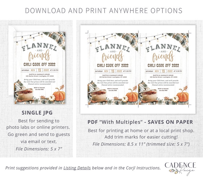 Fall Chili Cook off Invitation Chili Party Friendsgiving - Etsy