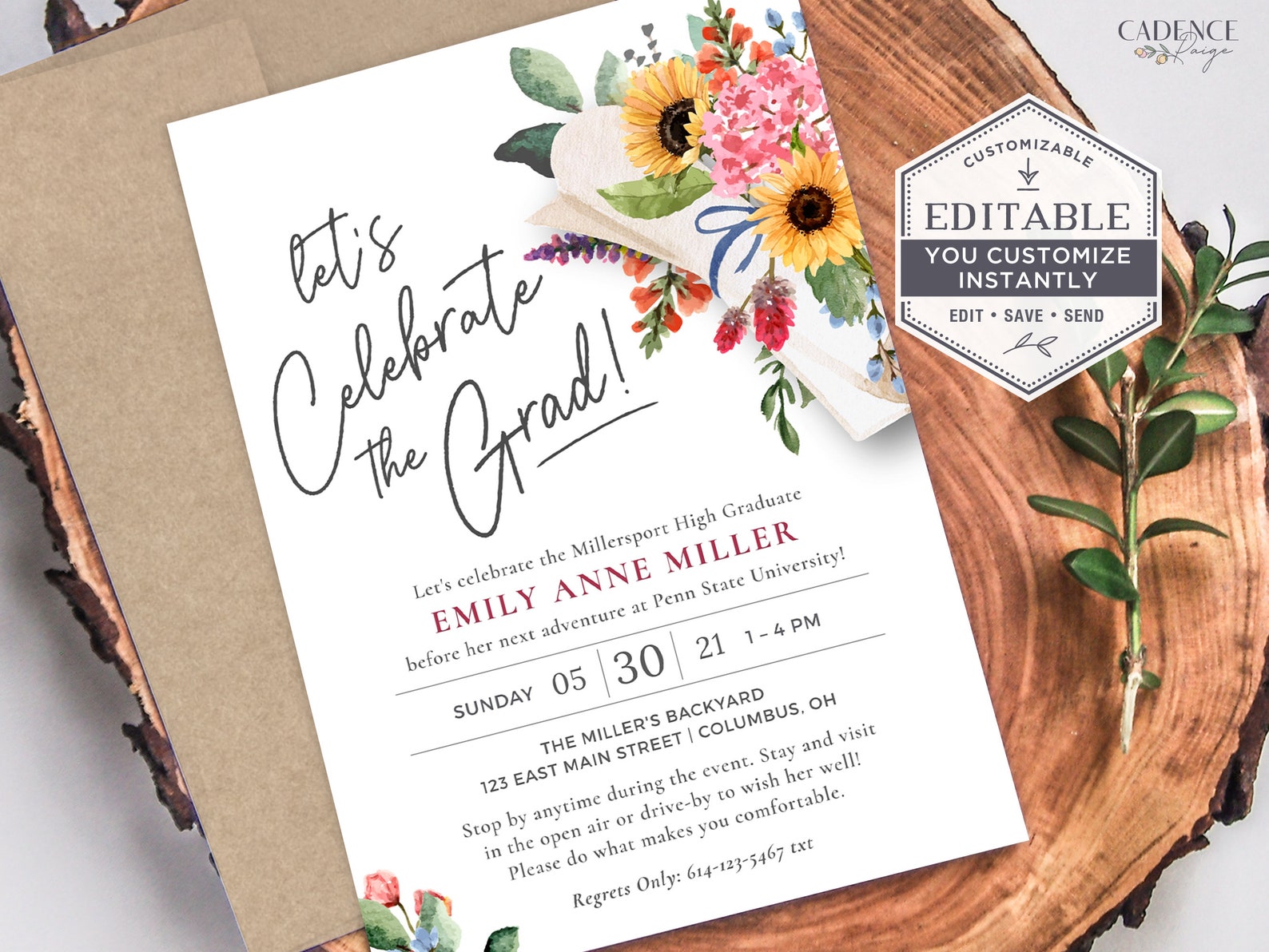 Graduation Party Invitation, College Graduation Invite, Graduation ...