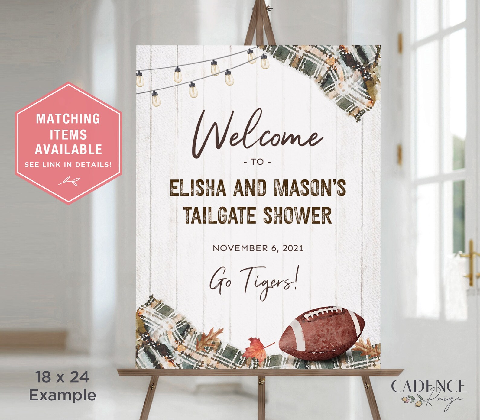Tailgate and Celebrate Baby Shower Invite, Football Baby Shower ...