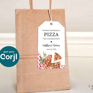 Pizza Favor Tags, Pizza Thank You Tags, Printable Pizza Favors, Italian ...