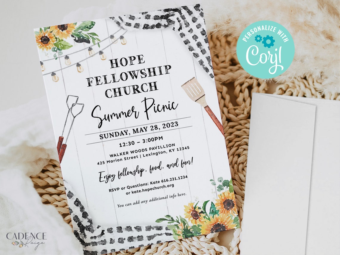 Community Picnic Invitation Neighborhood Picnic Invitation Company ...