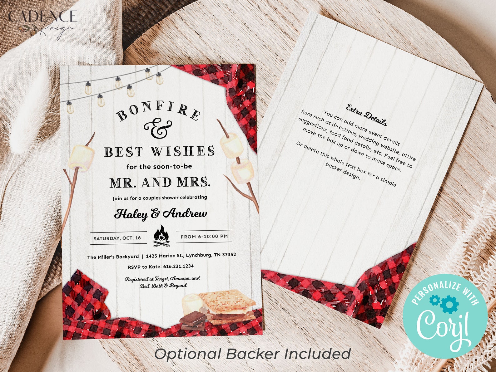 Bonfire Couples Shower Invitation Bonfire Wedding Shower - Etsy