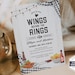 Hot Wings Couples Shower Invitation, Wing Night, Casual Rehearsal ...