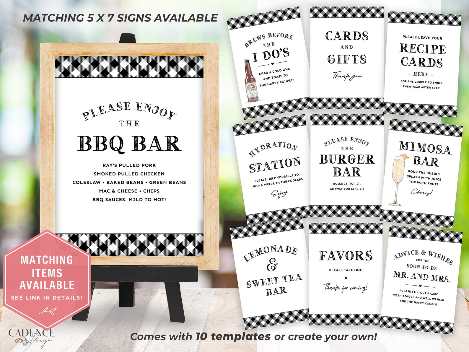 Printable I Do BBQ Shower Signs, Black and White BBQ Signs, 8 X 10 Bbq ...