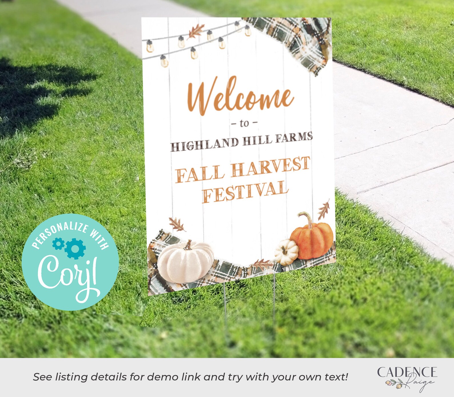 Fall Harvest Fest Welcome Sign Template, Fall Fest Welcome Sign, Autumn ...