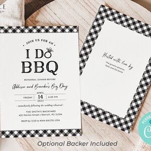 I Do BBQ Invitation, I Do BBQ Rehearsal Dinner Invitation, Backyard BBQ ...