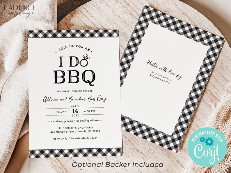 I Do BBQ Invitation, I Do BBQ Rehearsal Dinner Invitation, Backyard BBQ ...