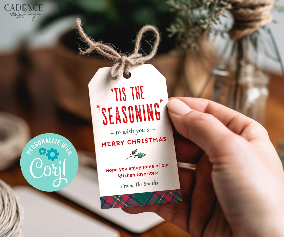 Spice Gift Tags, Homemade Spice Gift Tag, Seasoning Gift Tag, Food Gift ...