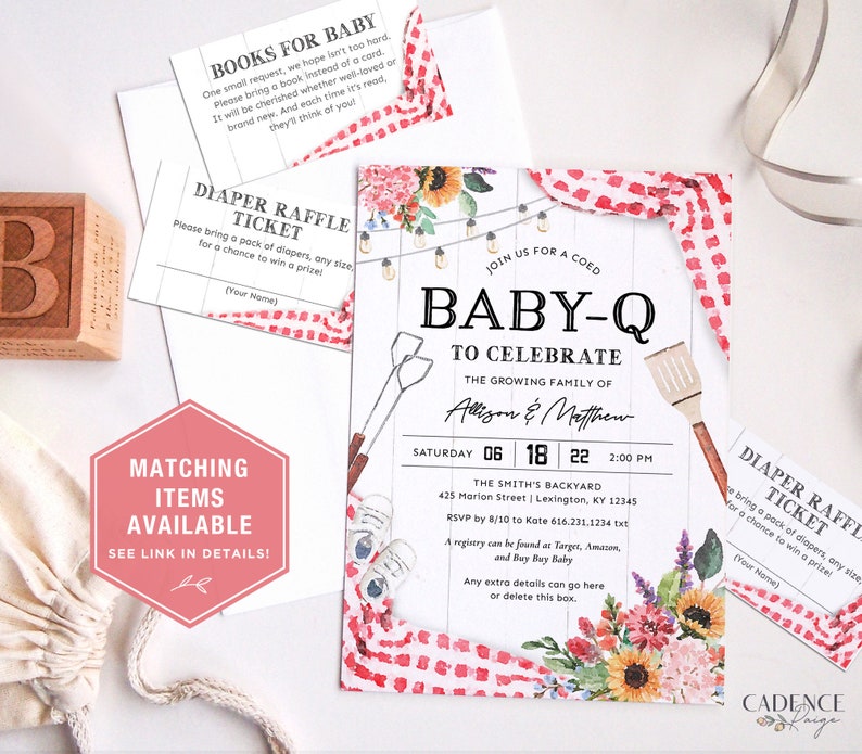 Red BABY-Q Shower Signs, BBQ Baby Shower Signs, Babyq Signs, 8 X 10 Bbq ...