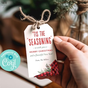 Seasoning Gift Tag, Spice Gift Tag, Homemade Spice Gift Tags, Food Gift ...